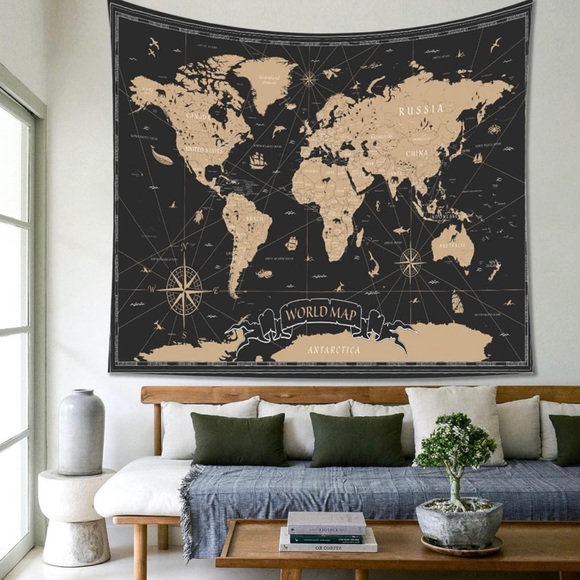 Wall Decor | Vintage World Map Wall Hanging | Poshmark